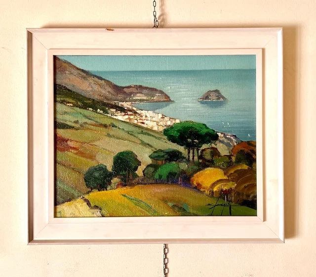 QUADRO SU TELA con cornice - Ercole Frigoli EUR 80,00 - PicClick IT