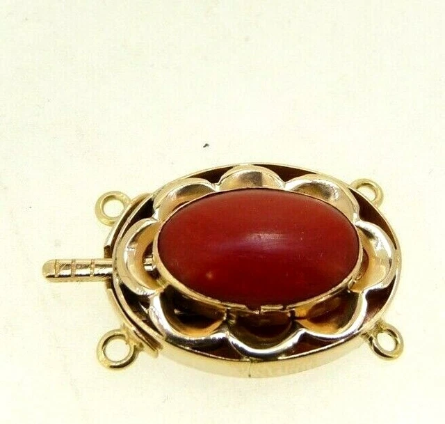 CHIUSURA PER COLLANA VINTAGE ANNI '50 IN ORO MASSICCIO 18kt CON SPOLA ...