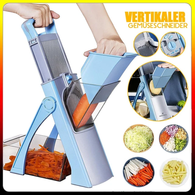 SLICER ADJUSTABLE VEGETABLE Chopper Mandoline Slicer Julienne Cutter ...