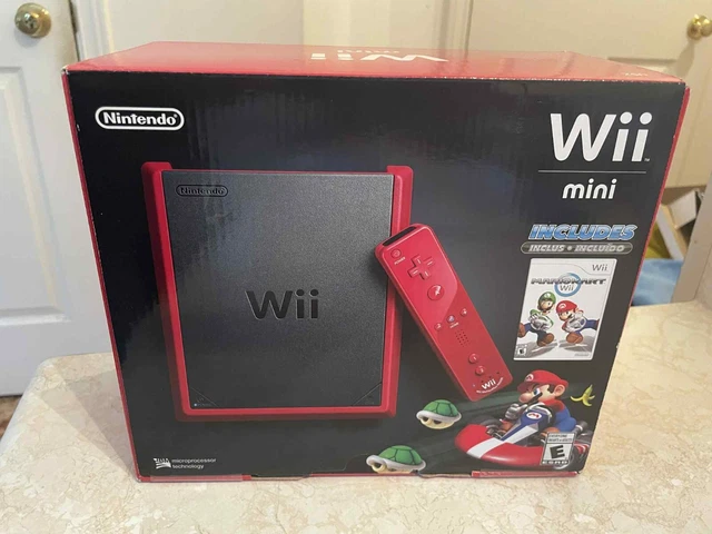 NINTENDO WII MINI Red Console w/ Mario Kart BRAND NEW STICKER SEAL CDN ...