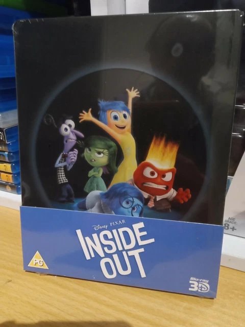 INSIDE OUT DISNEY Pixar 3D BLU RAY STEELBOOK UK Release NEW & SEALED ...