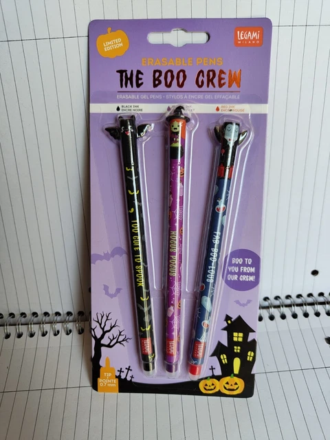 LIMITED EDITION - Legami BOO CREW Halloween Erasable Pens Set Of 3 £63. ...