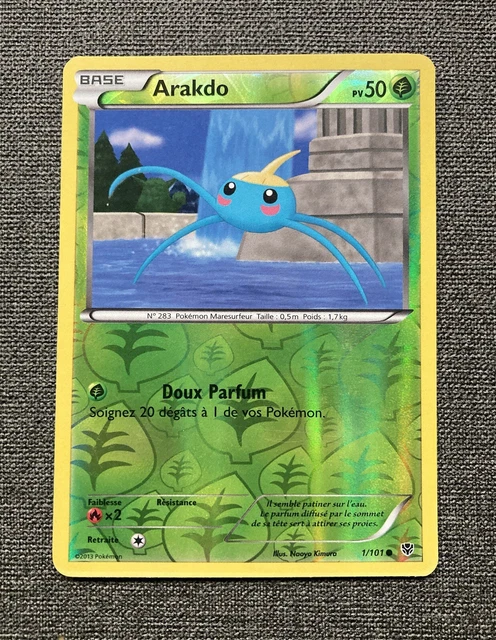 CARTE POKÉMON ARAKDO 1/101 Reverse Explosion Plasma Noir et Blanc N&B FR EUR 1,00 - PicClick FR