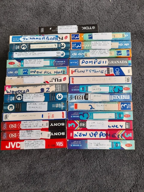 27 OLD VHS Video Cassette Tapes with Recordings 1980s 1990s Films Movies Music £25.00 - PicClick UK