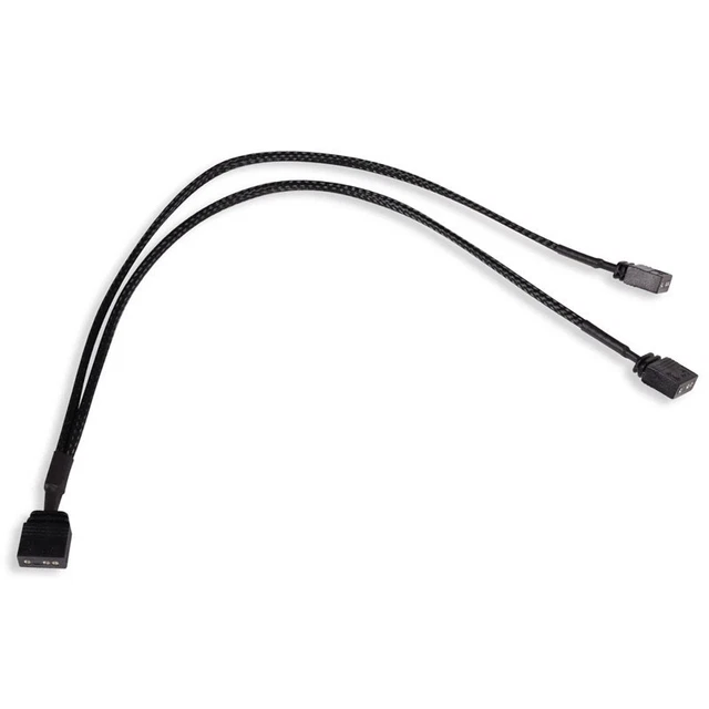 3X ALPHACOOL Y-SPLITTER aRGB 3-Pin auf 2x 3-Pin 30cm - schwarz EUR 20 ...