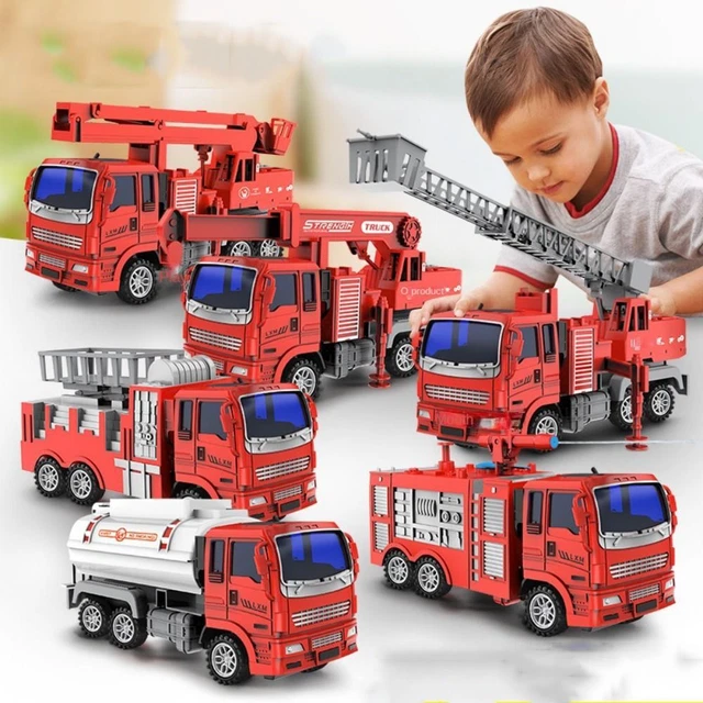VEHICLE DIECAST FIRE Fighting Car Pull Back Cars Car Models Fire Truck ...