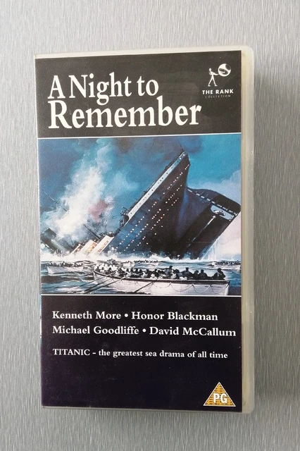 VHS VIDEO FILM: A Night to Remember. A 1950's Titanic Film. See photos ...