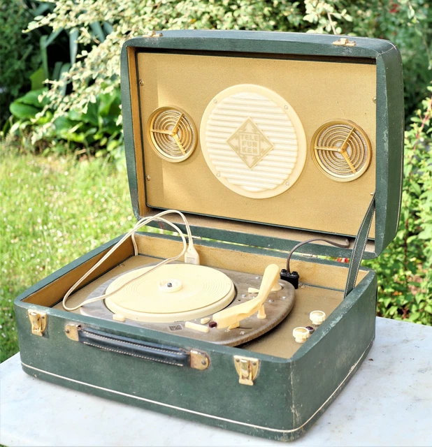 RARE TOURNE-DISQUE TELEFUNKEN Diskus pour pièces ou à restaurer Beau ...