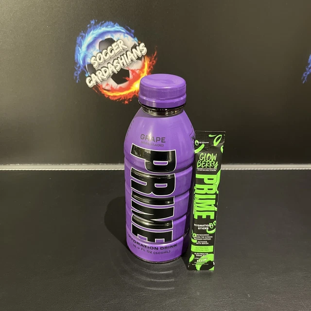 🍇 PRIME HYDRATION Ultra Rare Grape Discontinued + Glowberry Stick 🇺🇸🔥 £ ...