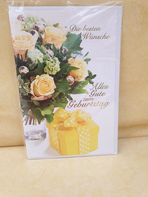 GEBURTSTAGSKARTE MIT UMSCHLAG Glückwunschkarte neu EUR 1,70 - PicClick DE