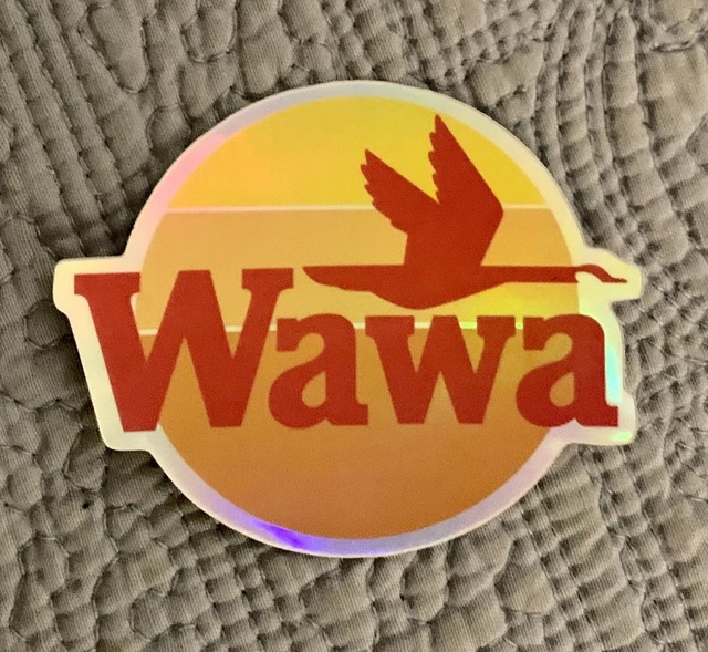 WAWA CLASSIC 80’S Era Logo VINYL HOLOGRAPHIC DECAL/STICKER 3x3” HIGH ...