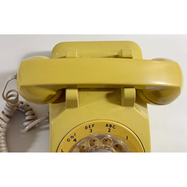 WESTERN ELECTRIC ROTARY Telephone Yellow Vintage 500DM Bell System £49. ...