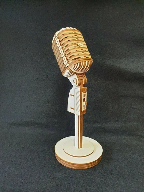 LASER CUT WOODEN Shure 55S Microphone 3D Model/Puzzle Kit £21.99 ...