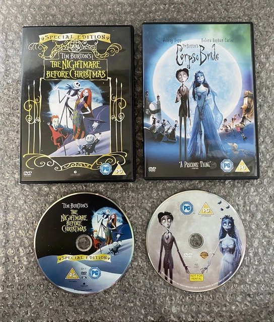 THE NIGHTMARE BEFORE Christmas DVD & Corpse Bride Bundle | Used | Free ...