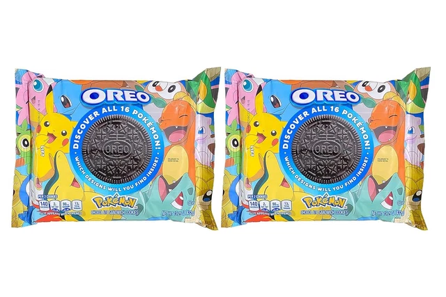 (2) NEW NABISCO Oreo Pokemon Chocolate Sandwich Cookies 2 Packs SEALED ...