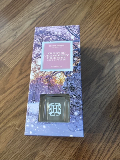 HOMEWORX BY HARRY Slatkin FROSTED CRANBERRY FIRESIDE DIFFUSER SET - NEW ...
