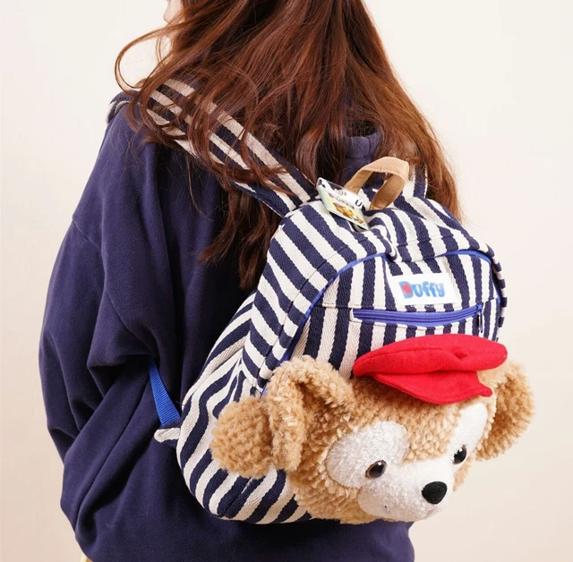 DISNEY DUFFY BEAR Friend ShellieMay Head plush Backpack Bag School Bag ...
