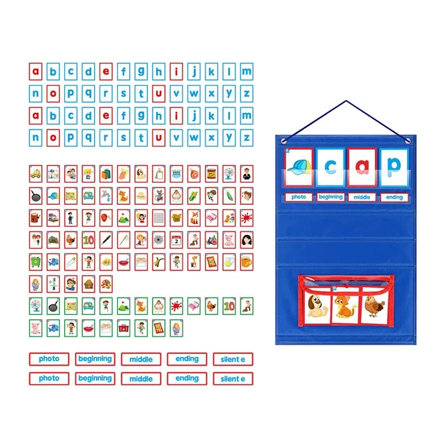 WORD BUILDING CHART Tent Cards Chart Matching Alphabet Word Game Words ...