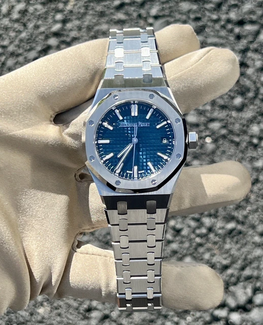 AUDEMARS PIGUET ROYAL Oak Blue 37mm 2024 Complete Set $44,000.00 - PicClick