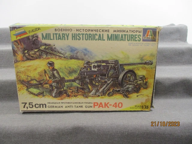 ZVEZDA 1:35 7VE6257 German Anti-Tank Gun 7,5 cm PAK-40 in OVP EUR 9,90 ...