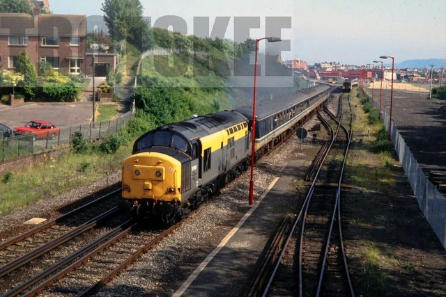 35MM SLIDE BR British Rail Diesel Loco 37197 Class 37 Weymouth 1992 ...