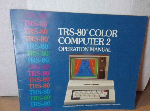 VINTAGE RADIO SHACK - Trs-80 Color Computer 2 - Operation Manual ...