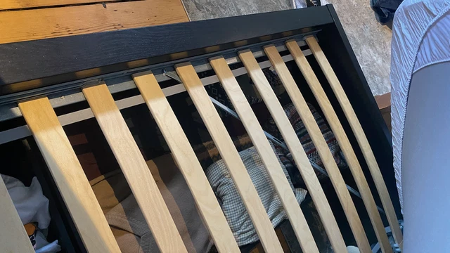 IKEA MALM BED Frame - king/super/euro king (headboard missing) £42.28 ...