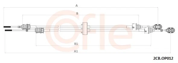 CABLE PULL MANUAL TRANSMISSION 2CB.OP012 FOR OPEL ASTRA/H/GTC/Van 1.7L ...