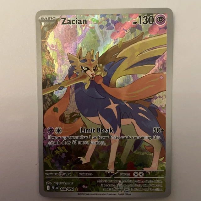 ZACIAN 100/094 PHANTASMAL Flames Pokemon Card TCG Pack Fresh £8.66 ...