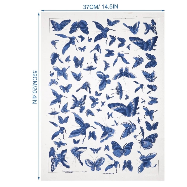 2 SHEETS UNDERGLAZE Transfers for Pottery Ceramic Decals Flower Pattern ...