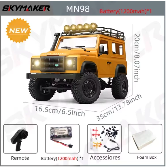 MN98 1:12 MN Model RTR Version RC Car 2.4G 4WD RC Rock Crawler Defender ...