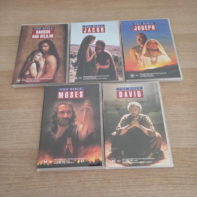 THE BIBLE 5 x DVD Set Time Life Moses, Jacob, Joseph, Samson etc New ...