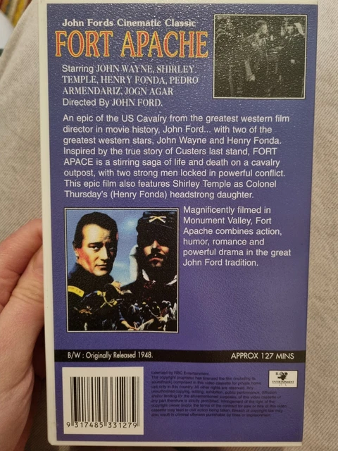 FORT APACHE JOHN Wayne Shirley Temple vhs video tape movie EUR 9,18 ...