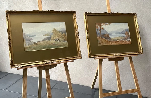 ANTIQUE WATERCOLOUR PAINTINGS by Listed Artist Elliot Henry Marten 1866 ...