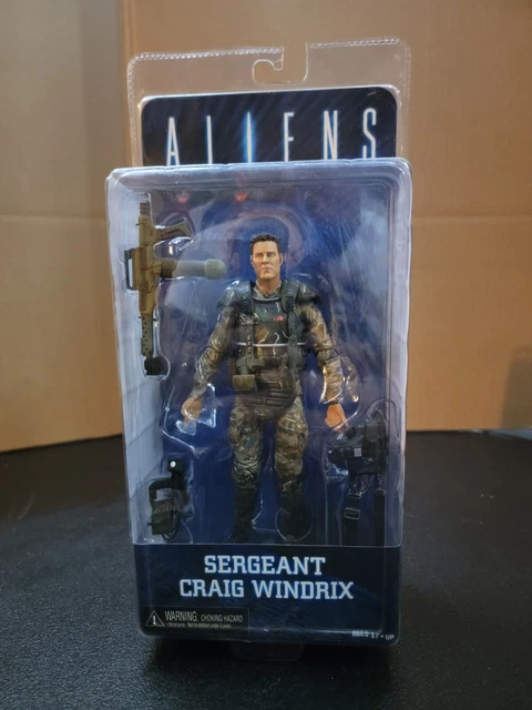 NECA ALIEN SERGEANT Craig Windrix Marine 7" Action Figure Aliens Movie ...