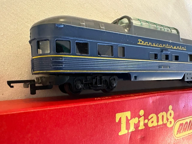 TRIANG TC R445 BLUE Transcontinental OBSERVATION COACH + INTERIOR. £45. ...