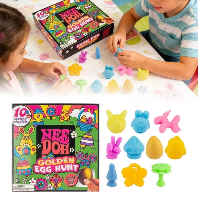 NEEDOH EASTER GOLDEN Egg Hunt Mystery (10 Squishy Surprises!) Toy Gift ...