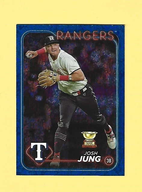 JOSH JUNG_2024 SERIE Topps Due Carte_Foil Blu_/999_Rookie Cup_Rangers_#620 EUR 1,66 - PicClick IT