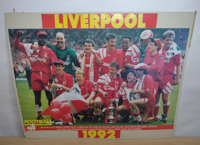 LIVERPOOL FC 1992 FA Cup Final Winning Poster 100 Year Centenary. £14. ...