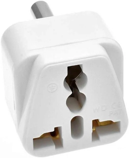 SOUTH AFRICAN/INDIAN TYPE M Plug Adapter, Safe Grounded, Small Travel ...