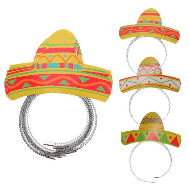 PARTY SUPPLIES CINCO De Mayo Mexican Hat Fiesta Headbands Hairband £10. ...