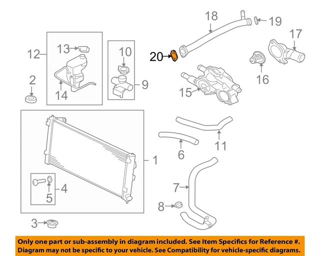 MITSUBISHI OEM 2010 Lancer 2.0L-L4 Radiator-Inlet Pipe Gasket MN187247 ...