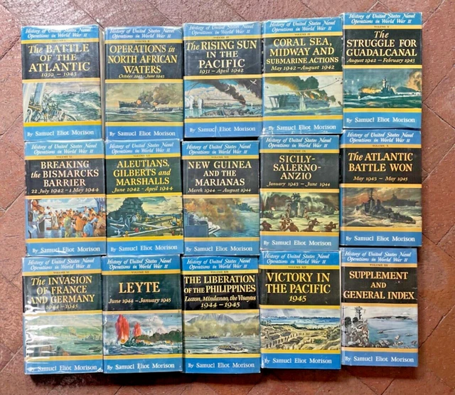 HISTORY OF UNITED STATES NAVAL OPERATIONS WORLD WAR II Set of 15 ...
