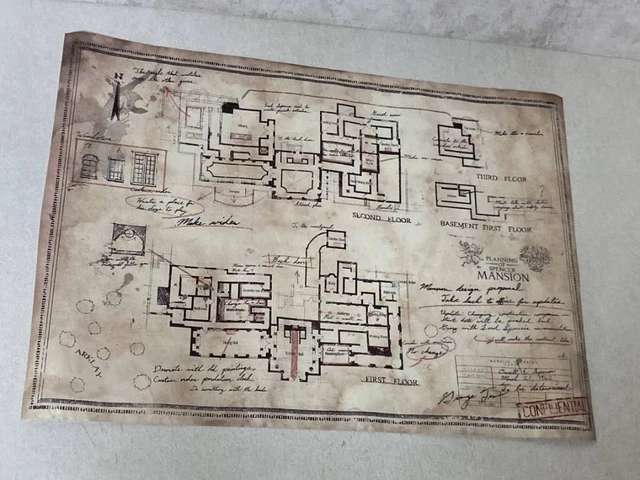 RESIDENT EVIL MAP Of The Spencer Mansion Fabric Poster Jo-Db JPN ...