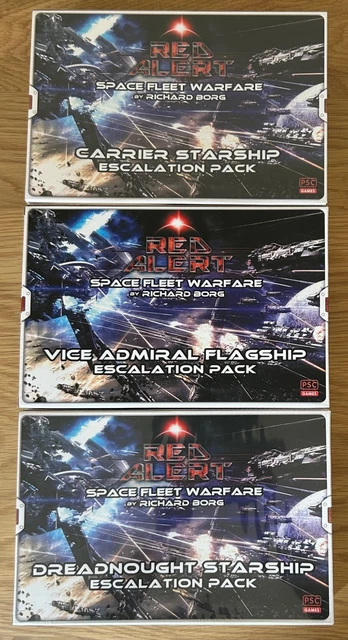 3 X BORG Red Alert Space Fleet Warfare Escalation Packs Carrier ...