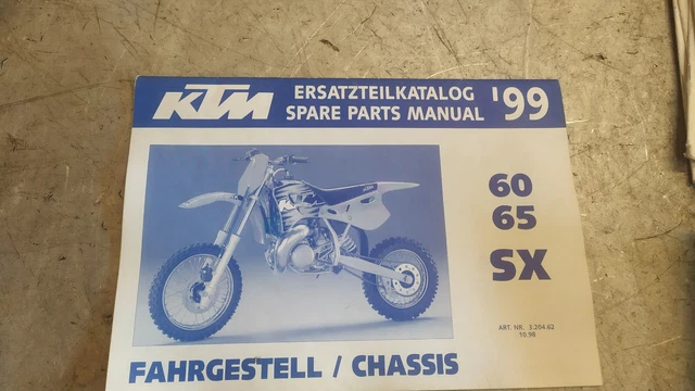 MANUEL REVUE D'ÉCLATÉ chassis 1999 KTM 60 65 SX en allemand anglais EUR ...