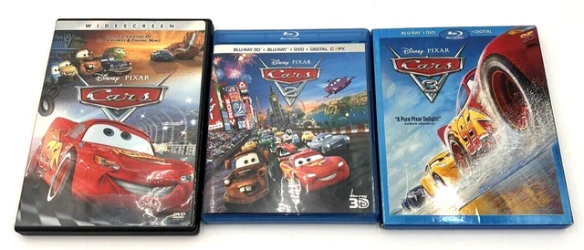 DISNEY CARS DVD Lot Cars 1 DVD Cars 2 & 3 on Blu Ray £16.26 - PicClick UK