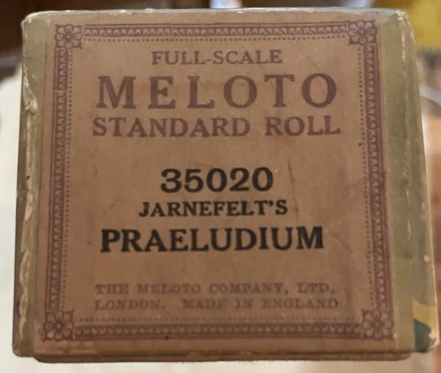 MELOTO FULL SCALE Standard Pianola Roll-35020-Jarnefelt's Praeludium gd ...