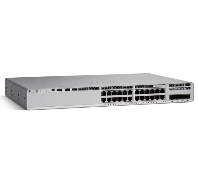 CISCO CATALYST C9200L-24T-4G-E Gigabit Switch 24-Port + brackets ...