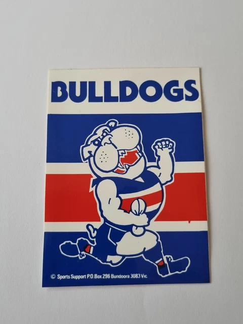 WESTERN BULLDOGS FOOTSCRAY Doggies VFL AFL vintage football sticker $14 ...